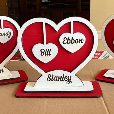 Valentine's Hanging Heart Stand Svg, Svg Laser Files, Valentine's Day ...