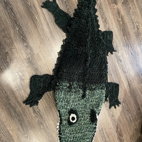 CROCHET PATTERN Alligator Blanket - Alligator Costume Pattern - Bulky ...