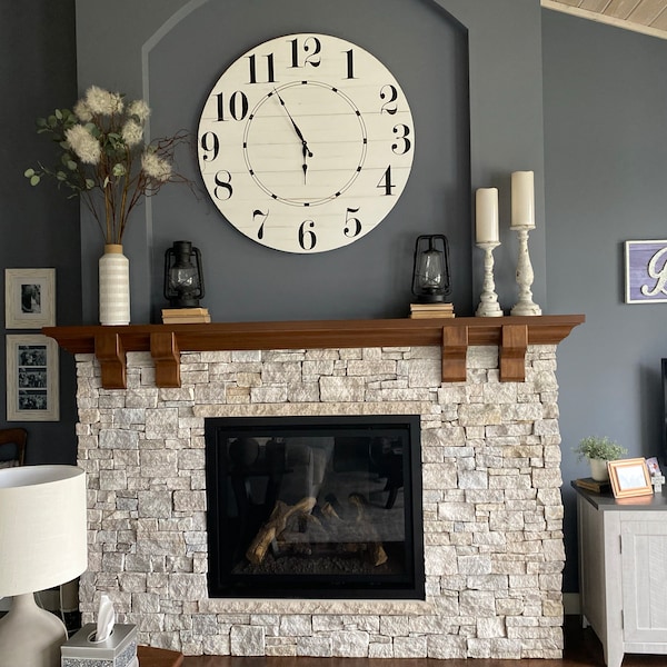 Reclaimed Wood Barn Door Farmhouse Wall Clock With Weathered Finish ...