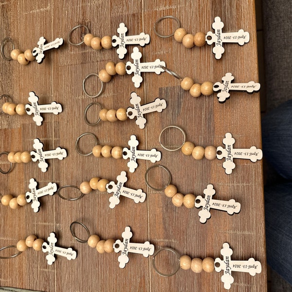 Bulk Funeral Favors Personalized Wood Keychain Fishing Celebration of ...