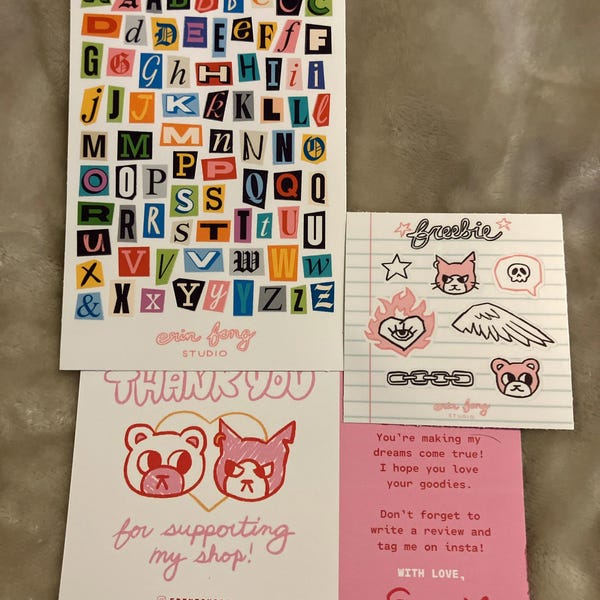 Ransom Note Letters Deco Sticker Sheet - Etsy
