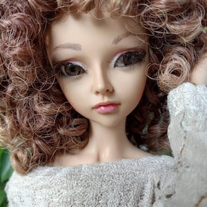 Custom Doll Wig for Minifee 1/4 BJD Dolls tan Caps 6-7 Head Size of Bjd ...