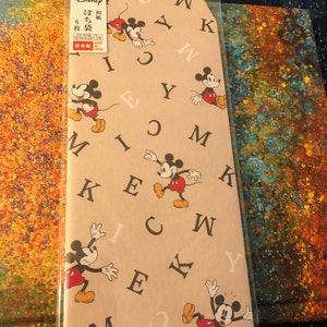 Mickey Mouse Small Gold Foil Envelopes Stationery | Etsy
