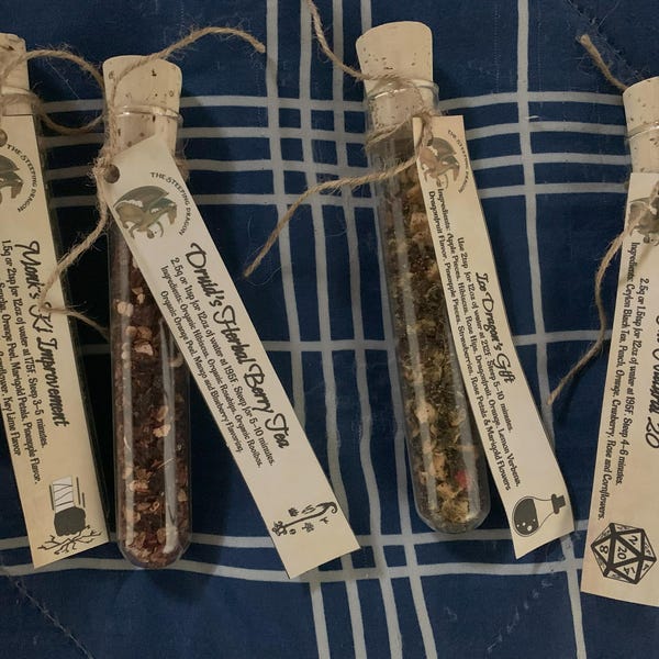 D&D Tea Variety Pack | Potion Tube Sampler | Loose Leaf Tea Gift - Etsy