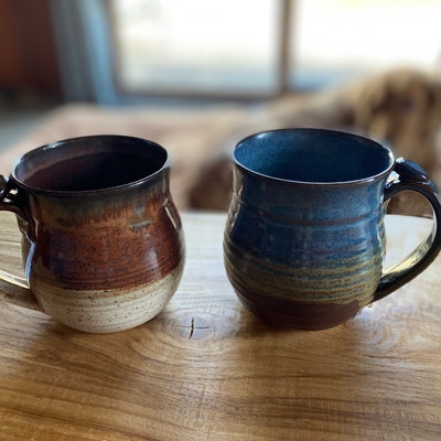14 Oz Glazed Ceramic Coffee Mug - Etsy