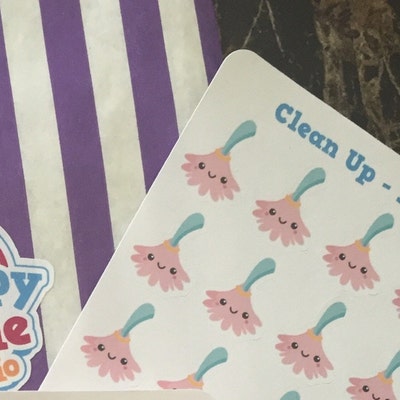 36 Cute Dusting / Chores / Duster Planner Stickers - Etsy