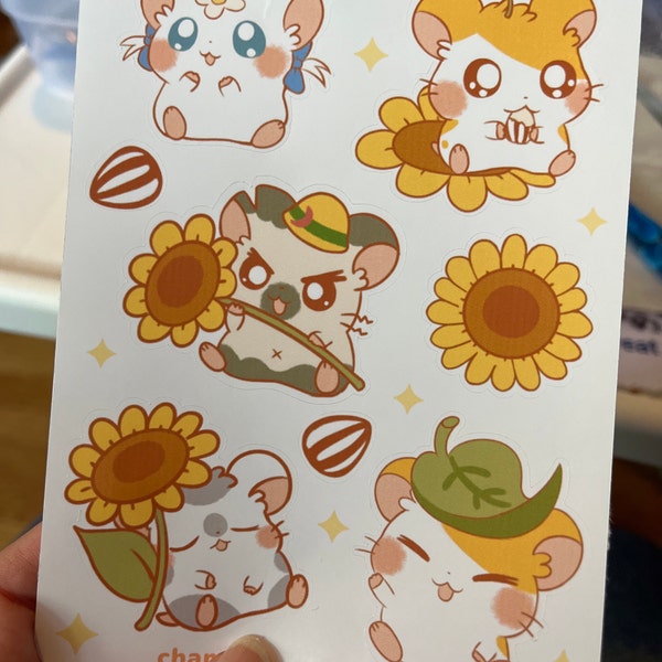Hamtaro Sticker Sheet Hamtaro Ham Ham Club House Stickers Bullet ...