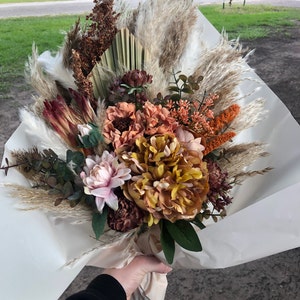 Rustic Boho Wedding Bouquet,artificial Faux Flowers Home Wedding Decor ...
