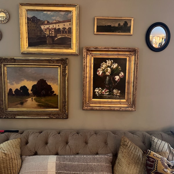 The Marsh French Landscape Panoramic Oil Painting Print on Canvas in ...