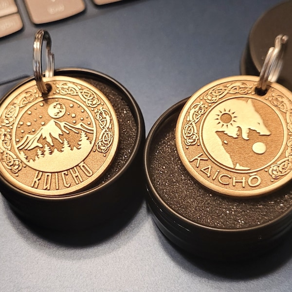 Custom Engraved Viking-style Stainless Steel Pet ID Tag - Etsy
