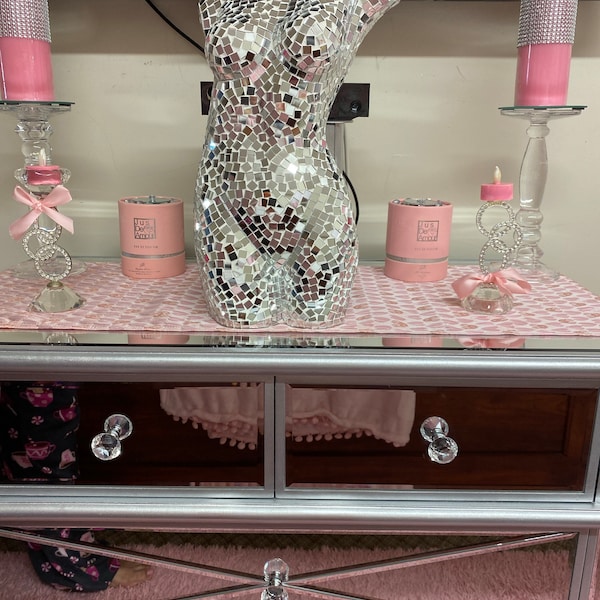 Mosaic Mirrored Woman Mannequin Bust 16" - Etsy