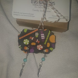 Leather texas studs stamped earrings state jewelry 10mm | Etsy