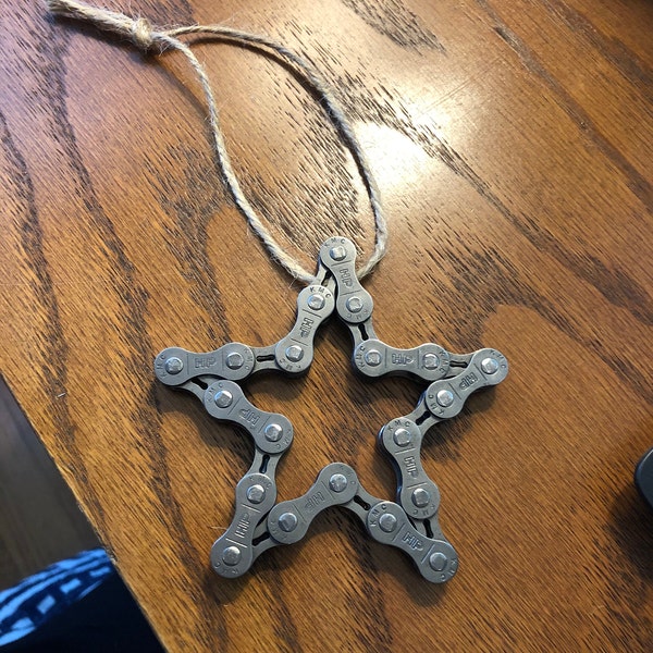 Bicycle Chain Christmas Star Ornaments, Cyclist Gift, Bicyclist Gift ...