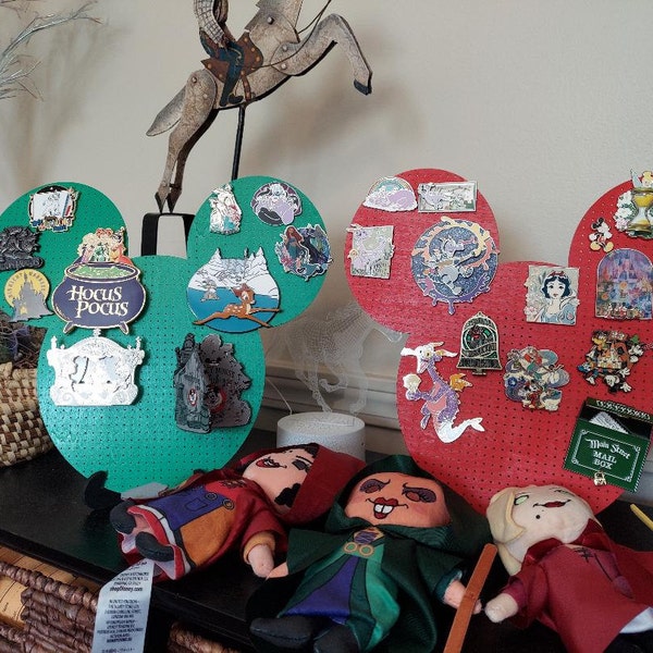 Mickey Shaped Corkless Pin Board Pin Trading Pin Collection With Frame ...