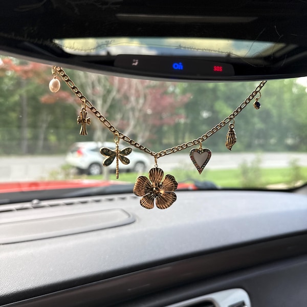 Car Charms, Engravable Rear View Mirror Chain, Make Your Own Ornament ...