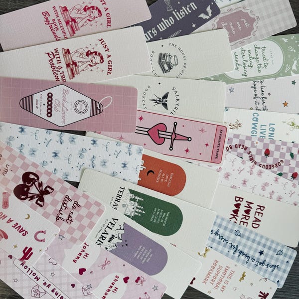Bows + Emotional Support Bookmark - Girly and Coquette Style - Cute Duo ...