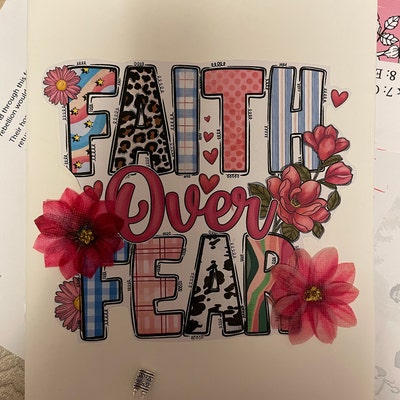 Faith Over Fear Png, Pink Ribbon PNG, Faith, Leopard, Christ, Sunflower ...