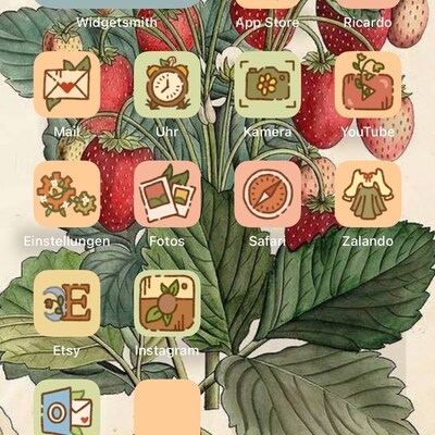 ORIGINAL Cottagecore / Fall Aesthetic App Icons Hand Drawn - Etsy