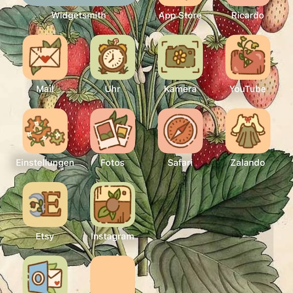 ORIGINAL Cottagecore / Fall Aesthetic App Icons | Hand Drawn | Ios and ...