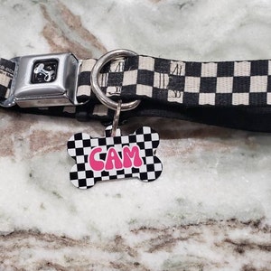 Retro Smiley Dog Tag Retro Dog Tag Pet Tag Custom Dog Tag - Etsy