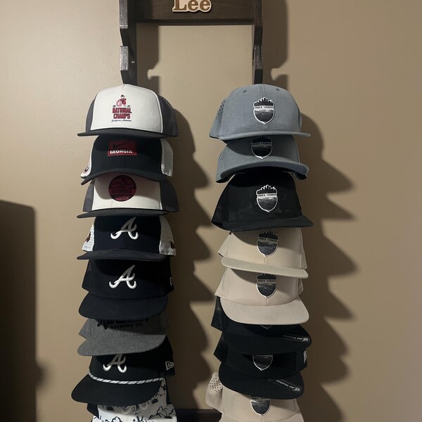 Cap Rack ,rack for 20 Caps, Custom Cap Rack , Cap Rack 3D, Personalize ...