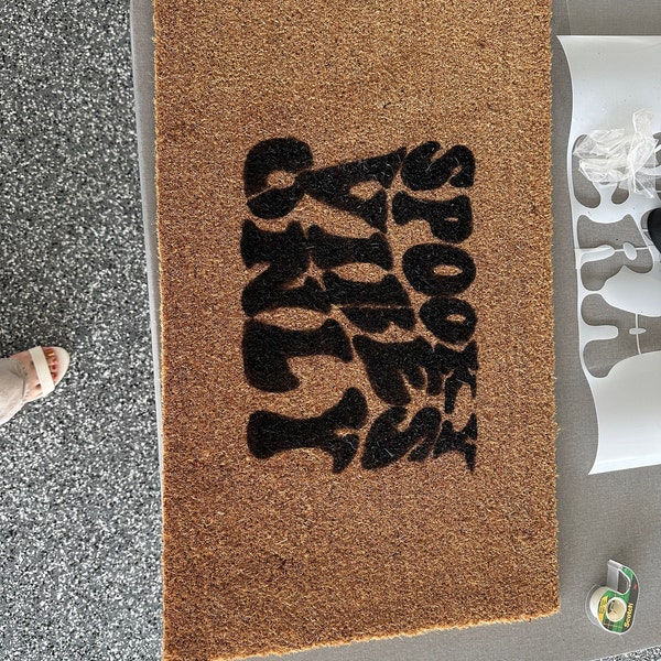 Spooky Season Doormat, Doormat Stencil, Halloween Stencil, Arts and ...