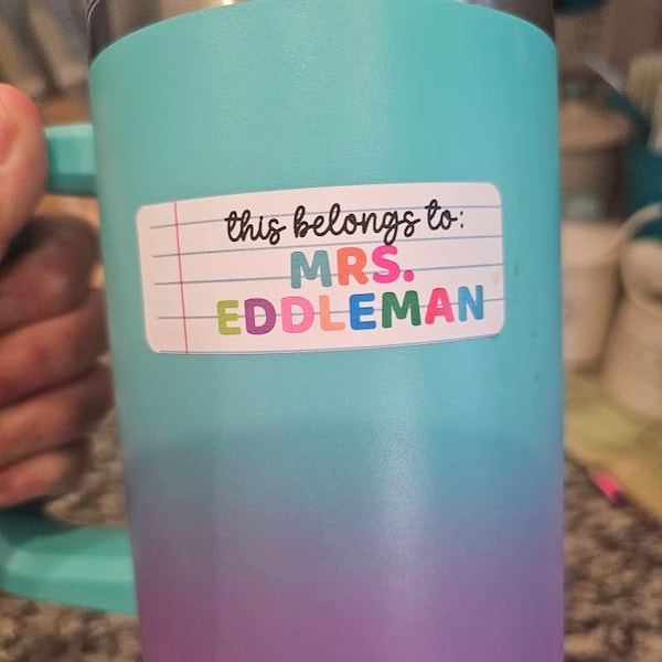 Teacher Labels, Teacher Book Labels, Waterproof School Labels ...