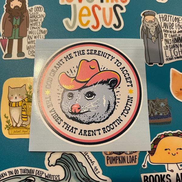 Living My Okayest Life Funny Meme Vinyl Rainbow Sticker - Etsy