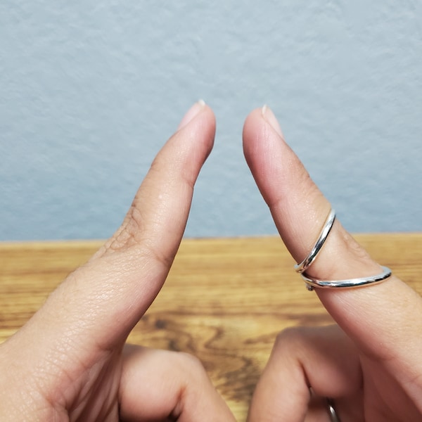 BUNDLE OF 10 Adjustable Swan Splint Ring Sterling Silver Swan Splint ...