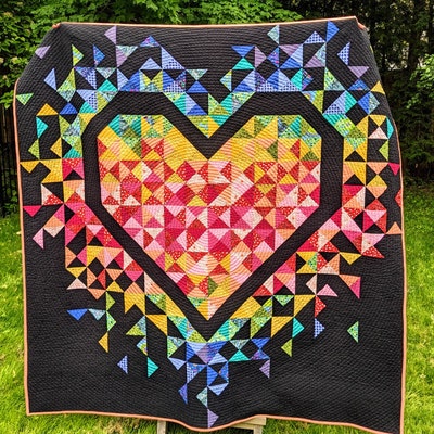 PDF Exploding Heart Quilt Pattern Digital Download by Slice of Pi ...