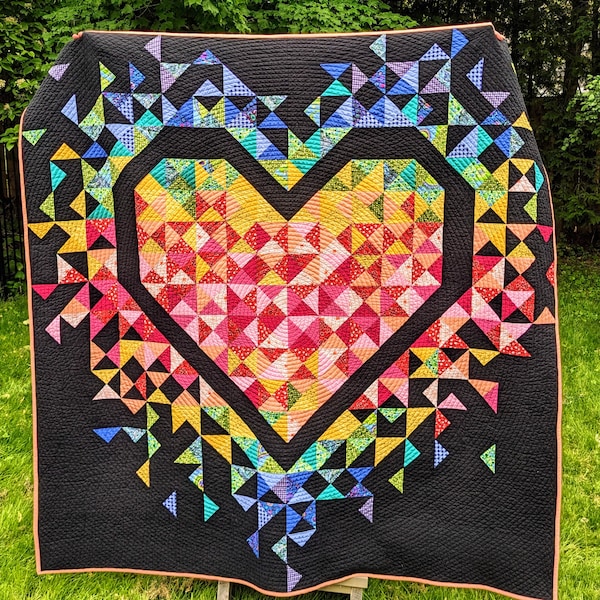 PDF Exploding Heart Quilt Pattern Digital Download by Slice of Pi ...