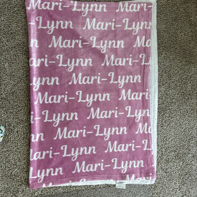 Plush Minky Name Blanket - Etsy