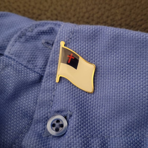 Christian Waving Flag Lapel Pin - Made in USA! - Etsy