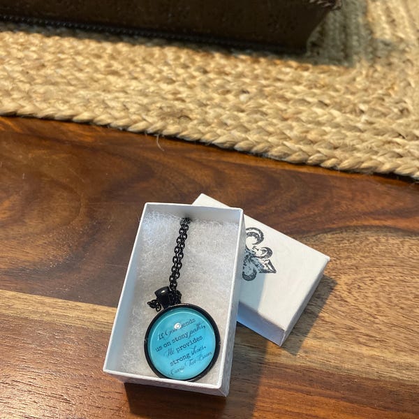 Alice in Wonderland Quote Necklace, Believe in Magic, Quote Gift for ...