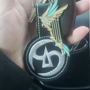 FFXIV Embroidered Job Icon Logo Soul Stone Keychain Fob Reaper - Etsy