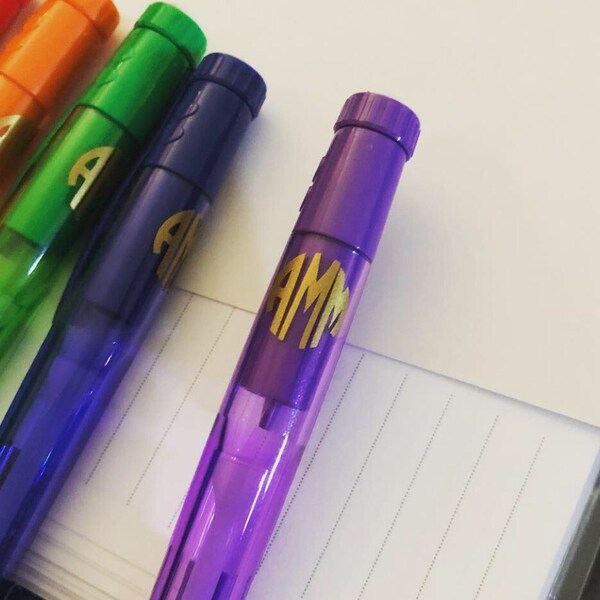 Pen Monogram Decal With Customized Name, Initials, or Branding - Etsy