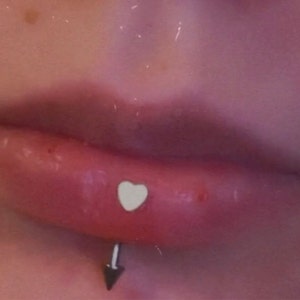 16G Implant Titanium Heart Eyebrow Ring/rook Barbell/curved Barbell ...