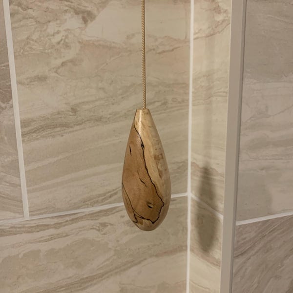 Wooden Light Pull / Cord Pull Handmade From Irish Laburnum, Bathroom ...