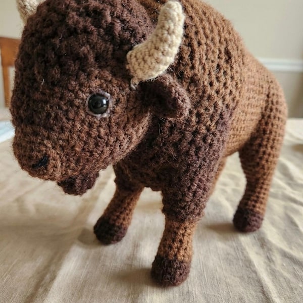 Realistic Bison Amigurumi Pattern • Wildlife Crochet Pattern • Buffalo ...