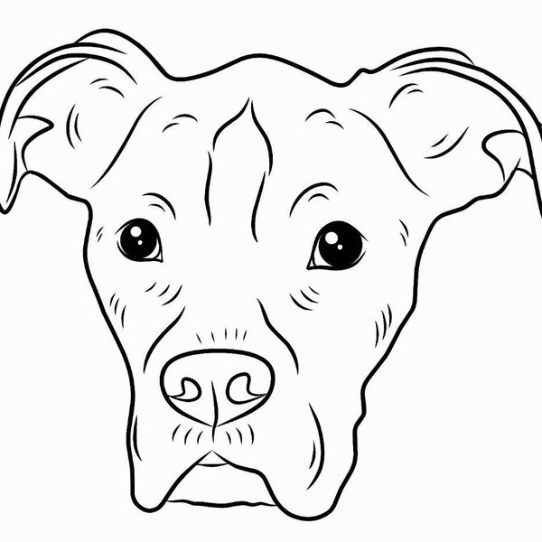 Digital Pet Outline (SIMPLE) - Dog Cat Vector Line Out Drawing, Pet ...