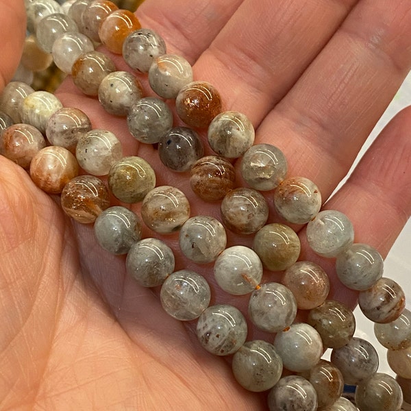Natural Arusha Sunstone Round Beads 4mm 6mm 8mm 10mm 12mm From Tanzania ...
