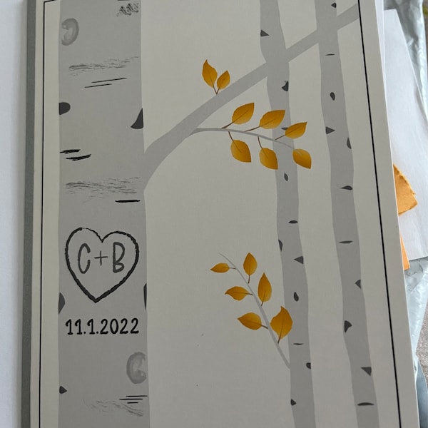 Initials and Heart on Tree Anniversary Card, Personalize Anniversary ...