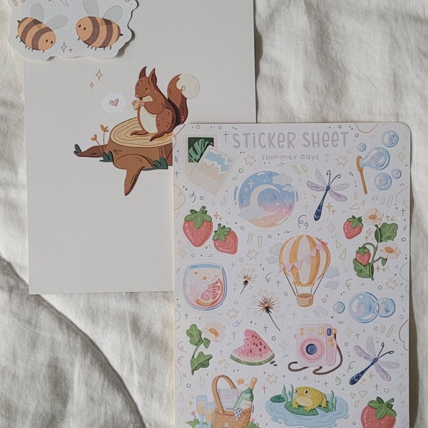 Sticker Sheet - Summer Days | Journal Stickers, Calendar, Planner ...