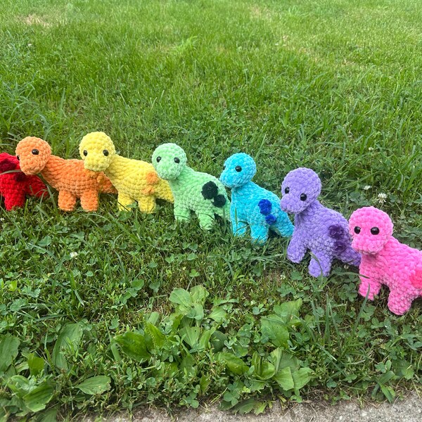 Mini Brontosaurus Crochet Pattern – Low Sew Dinosaur Amigurumi PDF by ...