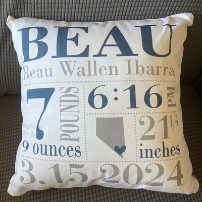 Birth Announcement Sign, 8x8 Ceramic Tile Birth Announcement, New Baby ...