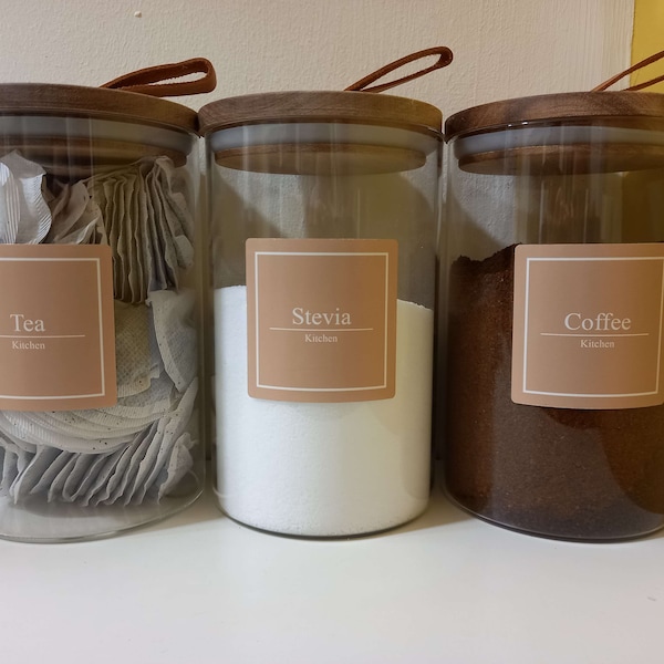 Pantry Labels, Kitchen Labels, Labelled Storage, Jar Labels, Container ...