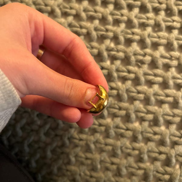 14k Gold Chain Ring, Gold Chain Ring, Dainty Chain Ring for Women, Real ...