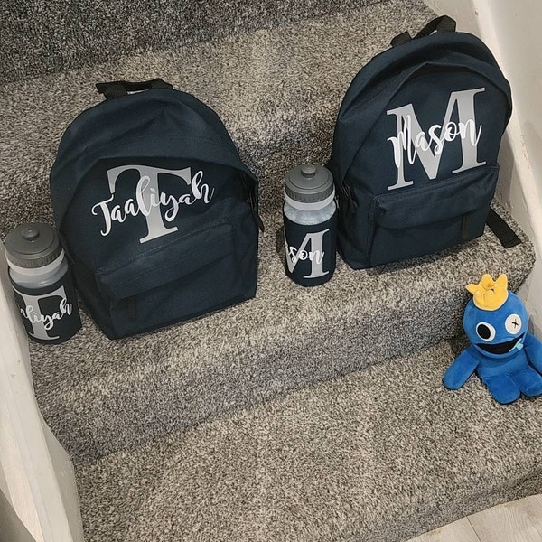 Personalised 9 Litre Backpack Water Bottle Lunch Bag Pencil Case Back ...