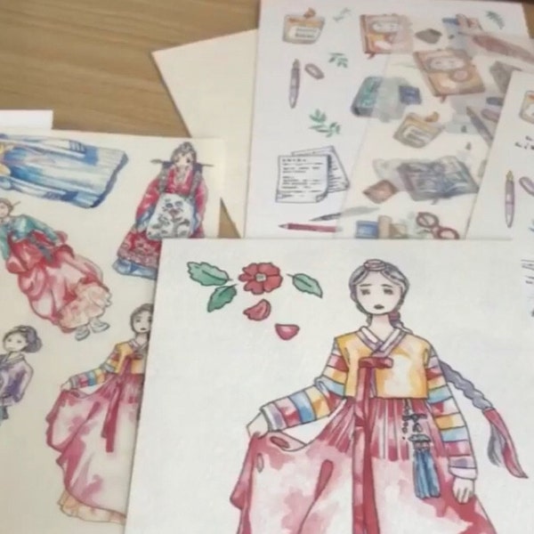 Korean Hanbok Paperdoll Printable | Traditional Korea Coloring Page ...