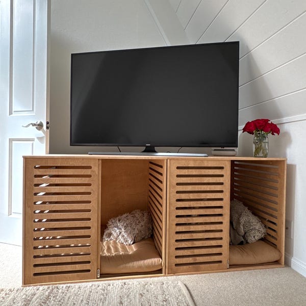 Lumio H Pet House, Modern Indoor Dog Crate, Dog Bed, Wooden Dog House ...